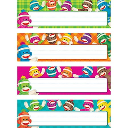 Trend Enterprises Inc. T-69912 Sock Monkeys Desk Name Plates | Walmart ...