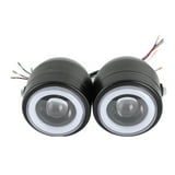 Black Twin Double Dual Lamp Motorcycle Headlight for Street Fighter ...