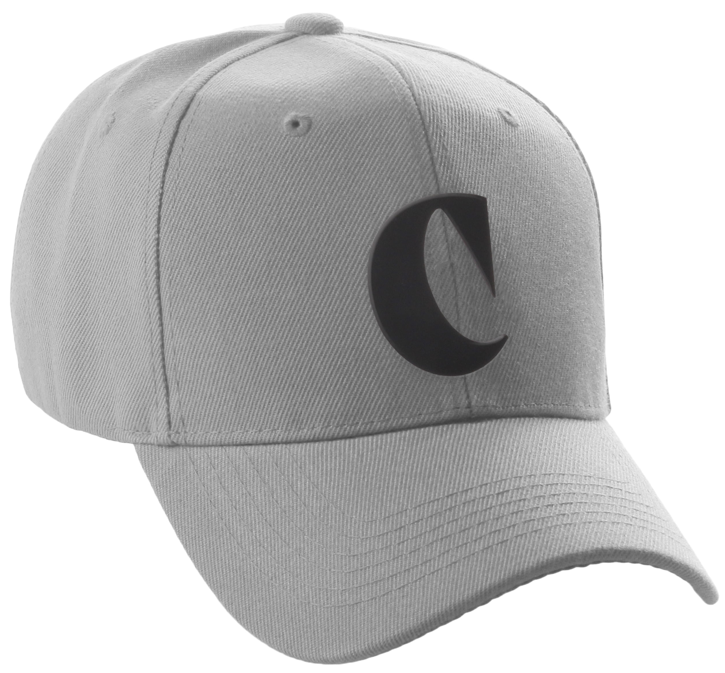 Daxton Structured Curve Visor Bill Baseball Hat 3D Capital Alphabet ...