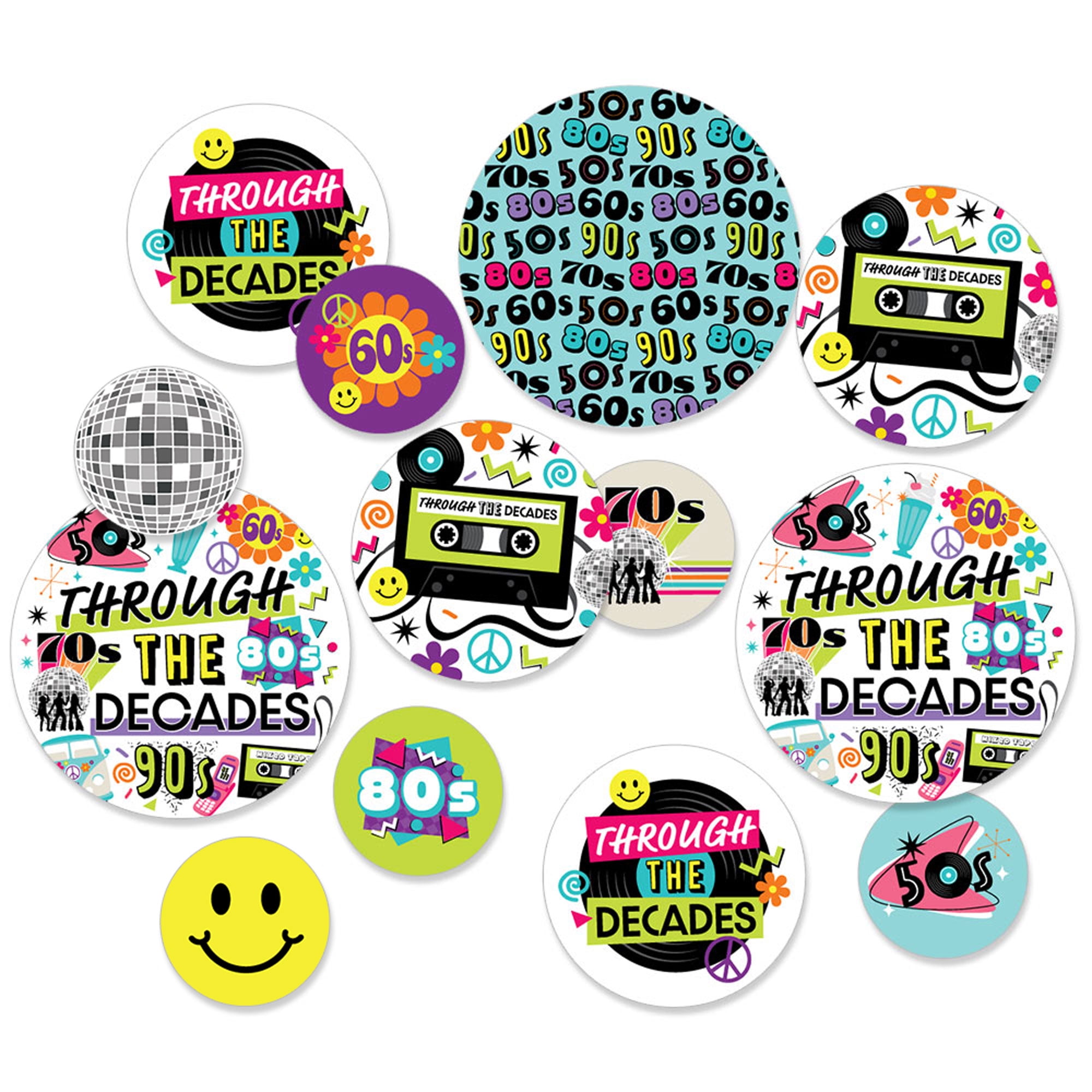 Big Dot of Happiness Through the Decades - 50s, 60s, 70s, 80s, and 90s ...