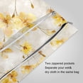 2 Pack Wet Dry Bags,Cream Yellow Watercolor Floral Waterproof Reusable ...