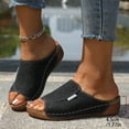 CHUMUD Women's Wedge Slide Sandals - Peep-Toe & Cut-Out Design ...