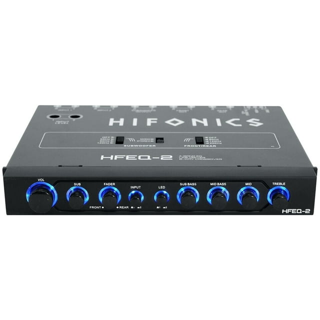 Hifonics HFEQ-2 4-Band Equalizer with 9 Volt Line Driver Signal ...