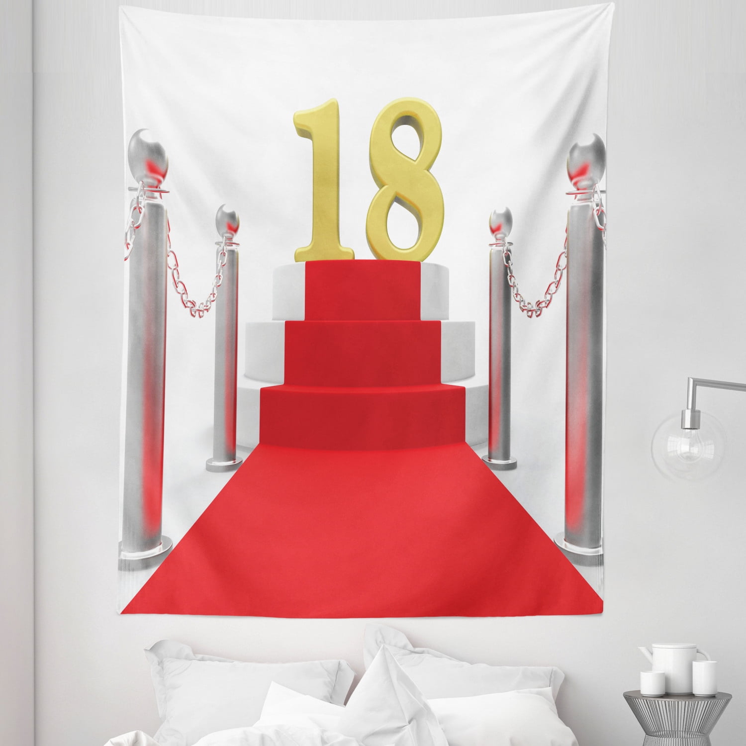 Birthday Tapestry Hollywood Greeting For A 18 Year Old Star Party Red Birthday Tapestry Hollywood Greeting For A 18 Year Old Star Party Red