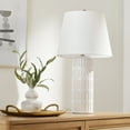 Better Homes & Gardens Etched Ceramic Table Lamp Base, Natural Two-Tone ...
