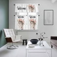 Cute Kitty Pink Flowers Curtain Tier and Valance Set 3 Piece,Welcome ...