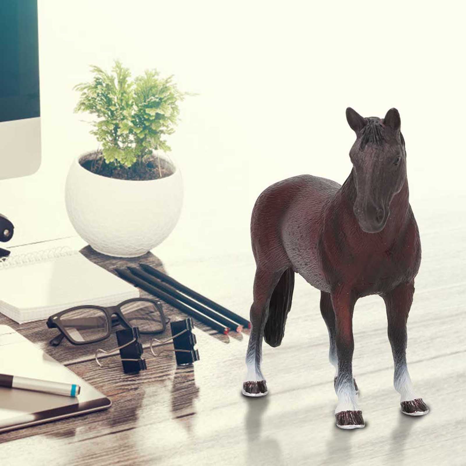 BORDSTRACT Horse Model Toy, Simulation Solid Horse Figurine Plastic ...