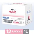 Evian Pure Natural Spring Water, 33.81 Fl Oz, Drinking Bulk Case (Pack ...