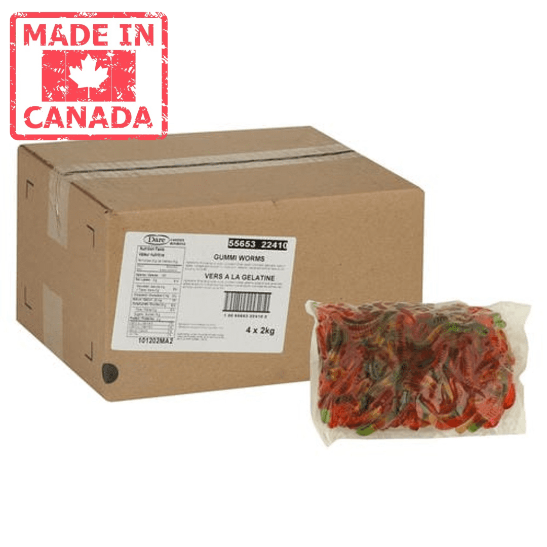 Click here for Dare Candy Gummy Worm 2kg/4.41lbs (4/Case)- Canadi... prices