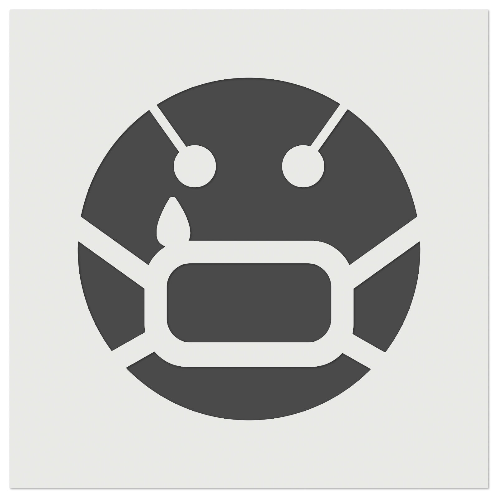 Sick Sad Face Mask Face Emoticon DIY Cookie Wall Craft Stencil - 7.0 ...