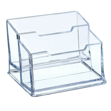 Clear Business Card Holder, Acrylic Business Card Stand for Desk with ...