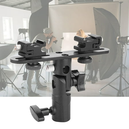 Hot Shoe Flash Bracket Dual Camera Mount Flash Extension Bar Flash ...