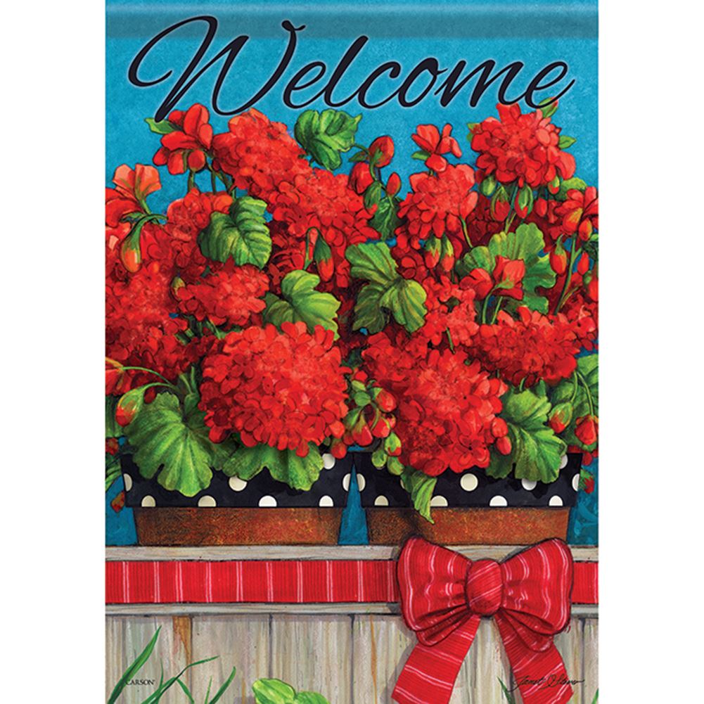 Carson House Flag - Magnificent Geraniums - Walmart.com