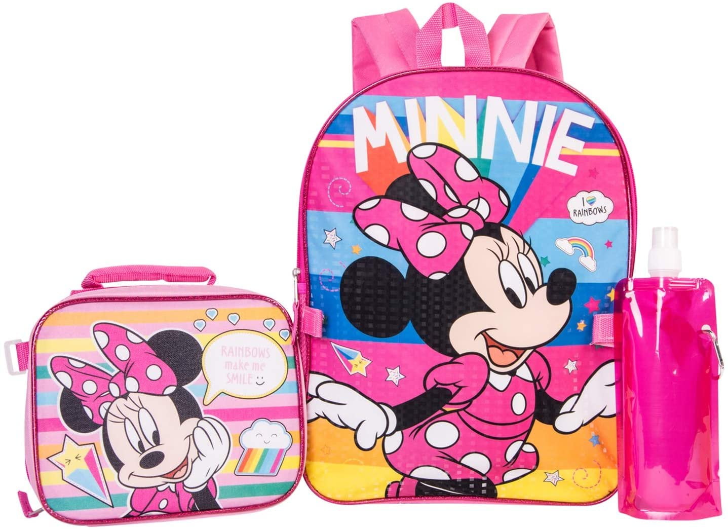 Disney Minnie Mouse Girls Backpack Combo Set Backpack And Lunch Kit Pink