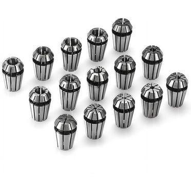 WEN 8-Piece Imperial Steel Collet Set for R8 Metal Milling Machines ...