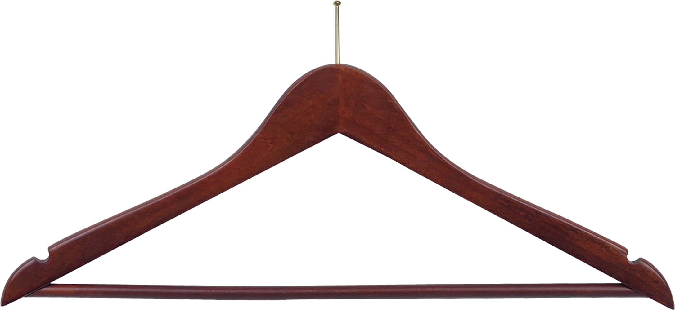 Flat Anti-Theft Sui Hanger with Walnut Finish and P-Nail, (Box of 50 ...