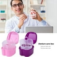 Denture Bath Case Dental False Teeth Storage Box w/ Hanging Net ...