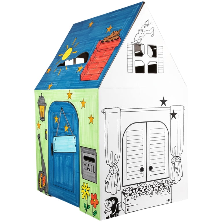 How To Draw A Playhouse For Kids Kids Playhouse Drawing Kids