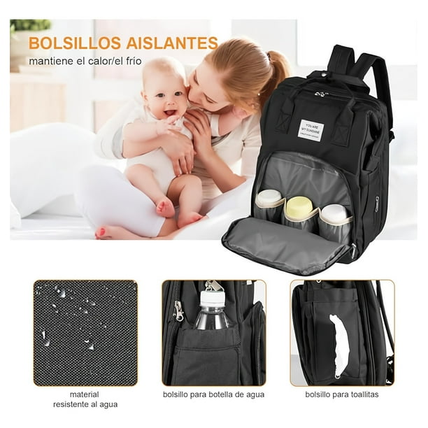 Pañales Bolso Maternal Como Armarlo Pañalera para Bebé AEIOU Mochila ...