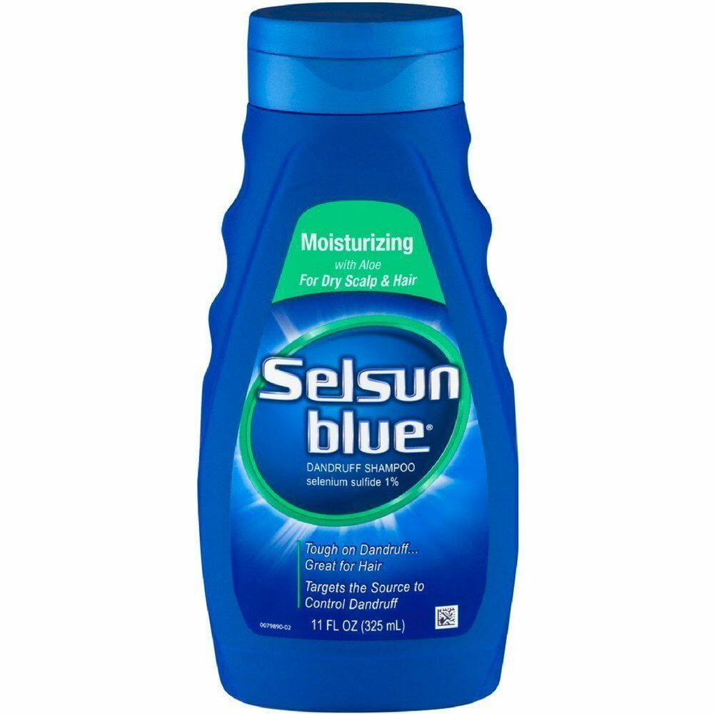 Selsun Blue Moisturizing with Aloe Dandruff Shampoo 11 oz (Pack of 3 ...