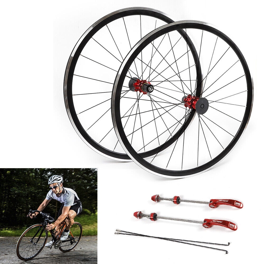 700C Ultralight Road Bicycle Wheel Front Rear Wheelset Brake Aluminum 7 ...