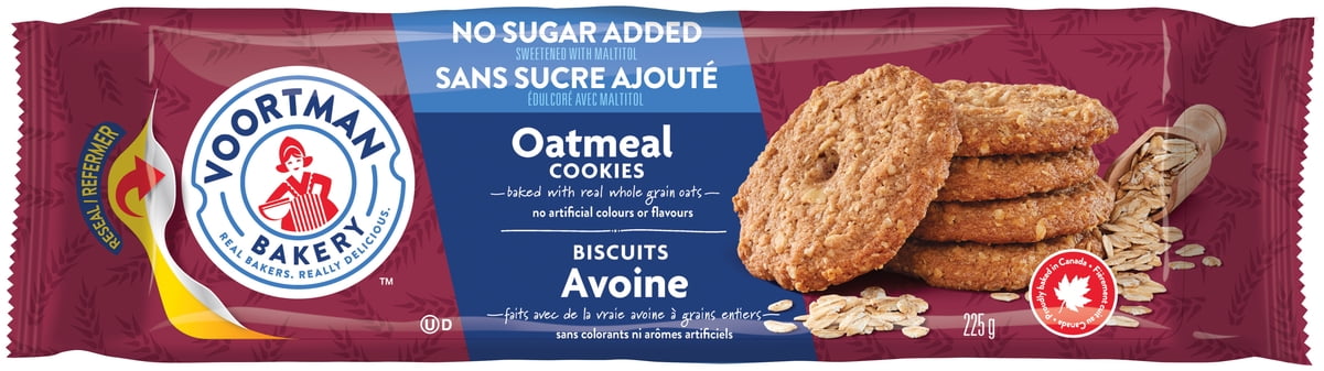 Biscuits à l’avoine sans sucre ajouté de VOORTMAN BAKERY 225g - Walmart.ca