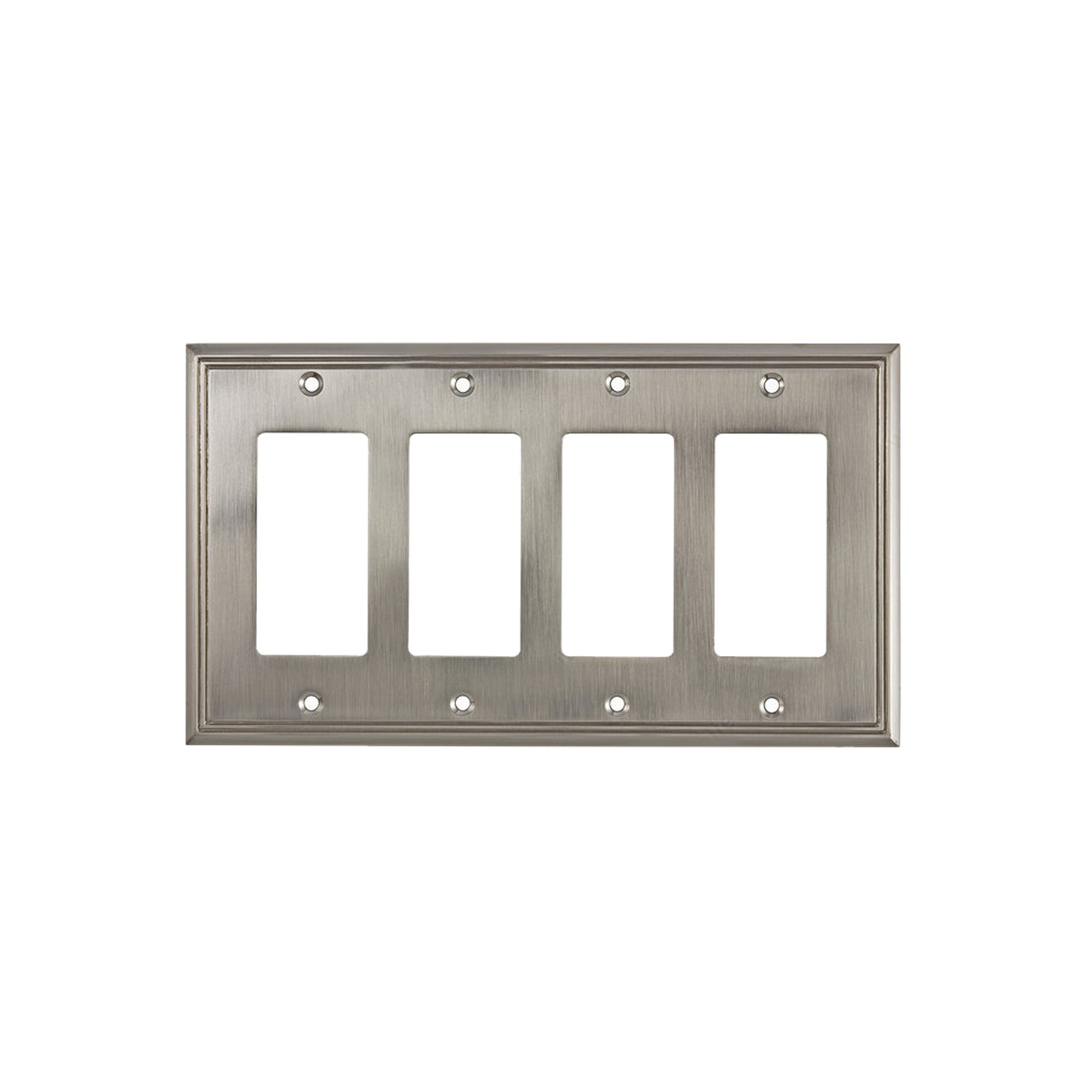 Rok Contemporary Decora / Rocker / GFCI 4 Gang Switch Plate, Brushed ...