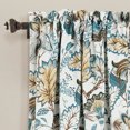 Lush Decor Cynthia Jacobean Room Darkening 95" x 52"+ 2" Header Floral ...