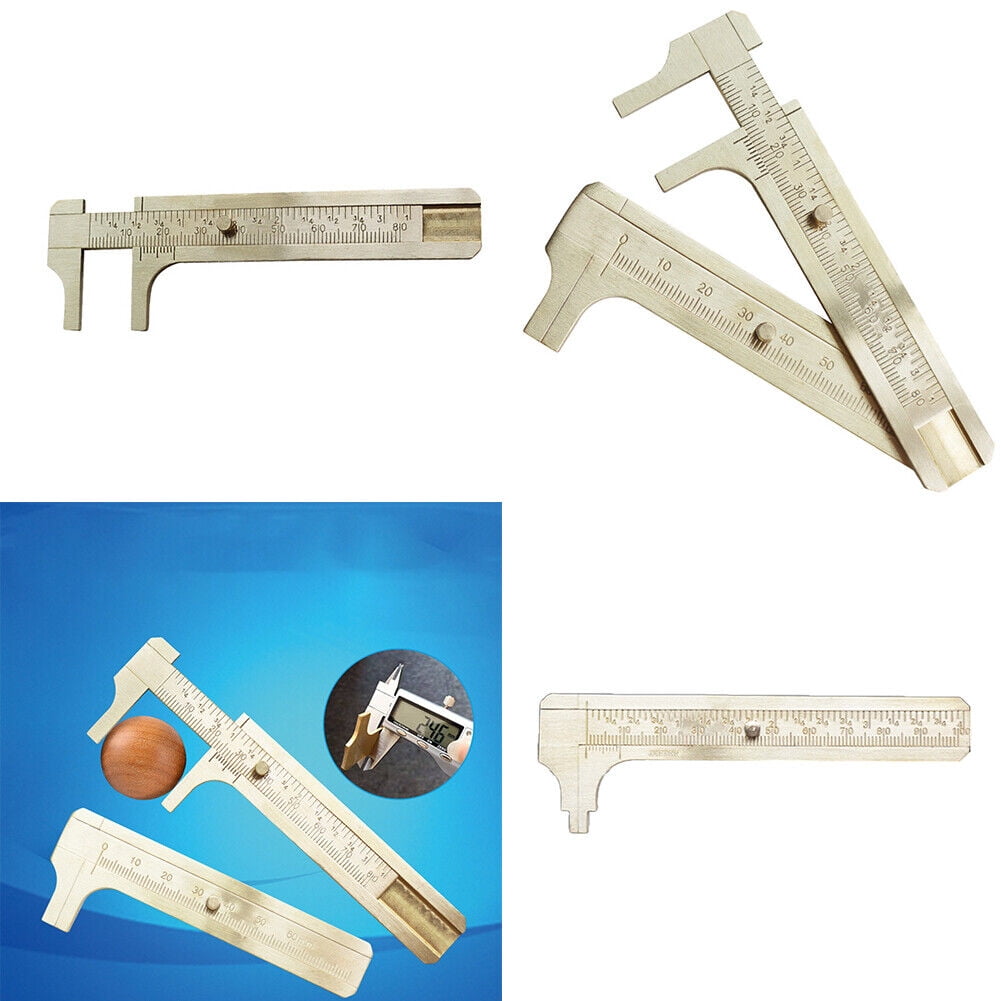US 1-2Pc Brass Sliding Gauge Caliper Millimeter Bead Jewelry Measuring ...