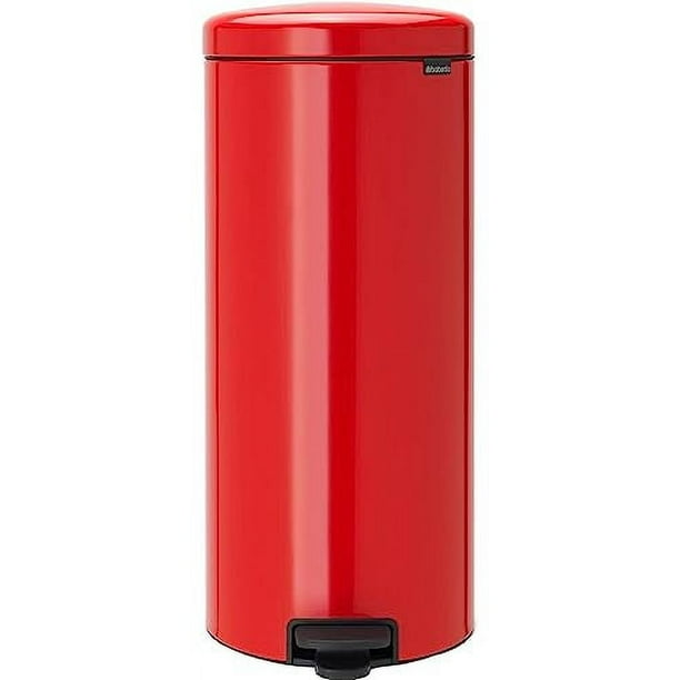 Brabantia New Icon Step Trash Can (8 Gal/Passion Red) Soft Closing ...
