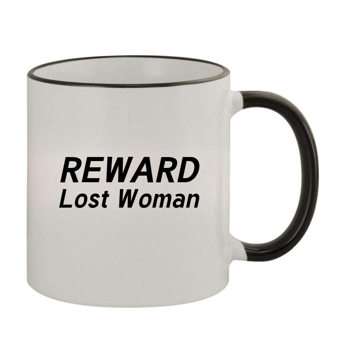 REWARD:Lost Woman - 11oz Colored Rim and Handle Coffee Mug, Black ...