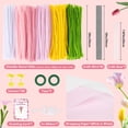 600 Pipe Cleaners Chenille Stems Flower Making Kit, 6 Colors with ...