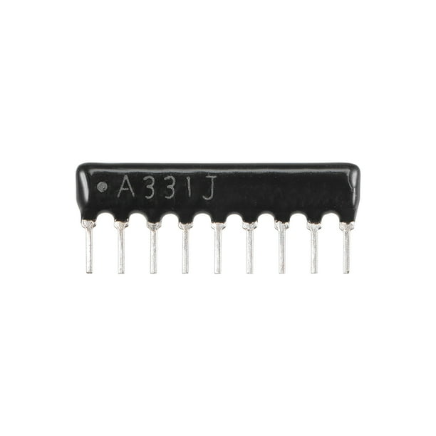 330 Ohm Resistor Network, 1/8W SIP-9 Array 2.54mm Pitch Bussed Type 5% ...