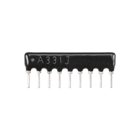 330 Ohm Resistor Network, 1/8W SIP-9 Array 2.54mm Pitch Bussed Type 5% ...