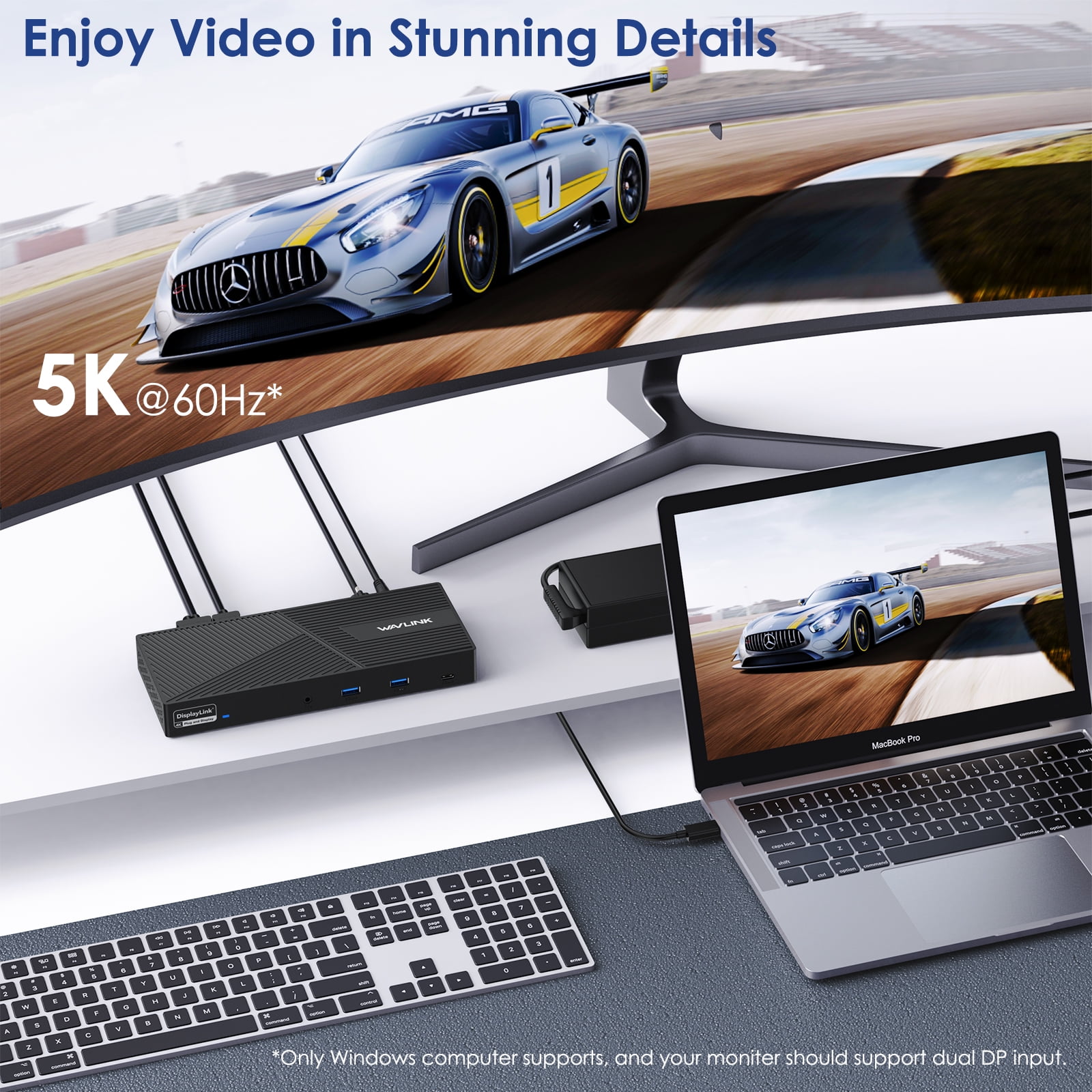 Wavlink USB-C Triple 4K Displaylink Docking Station, USB 3.0 Dock ...