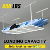 "HECASA 72"" x 36"" Adjustable Overhead Garage Storage Rack, Ceiling ...