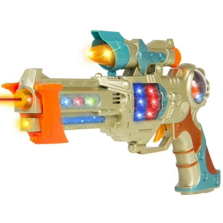 Toy Gun w/ Colorful Flashing & Spinning Lights, Fun Shooting Sounds ...