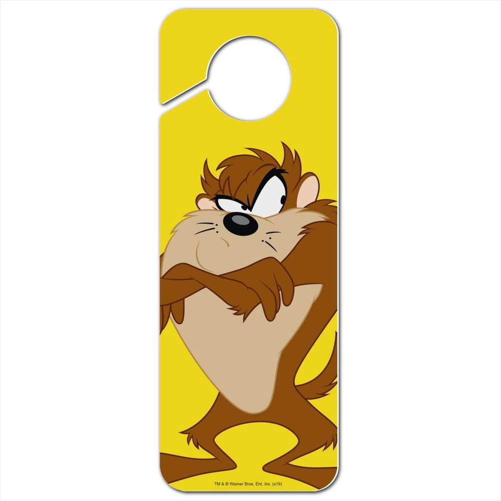 Looney Tunes Taz Plastic Door Knob Hanger Sign - Walmart.com - Walmart.com