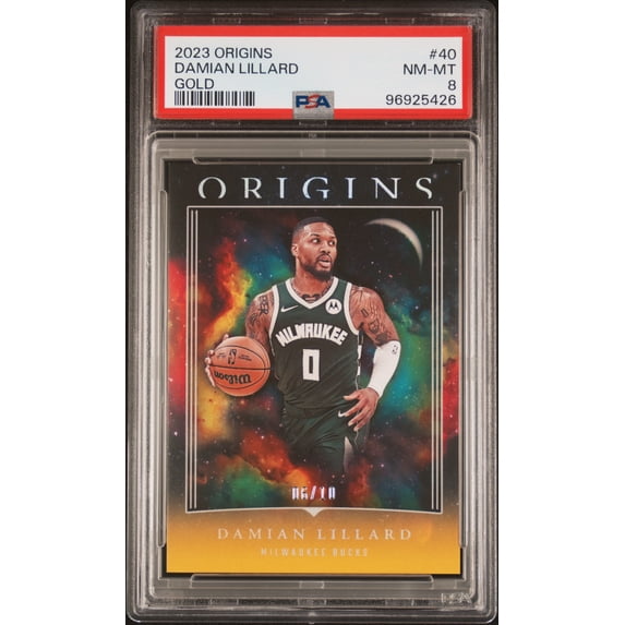 2023 Panini Origins Damian Lillard #40 Gold PSA 8 - Walmart.com