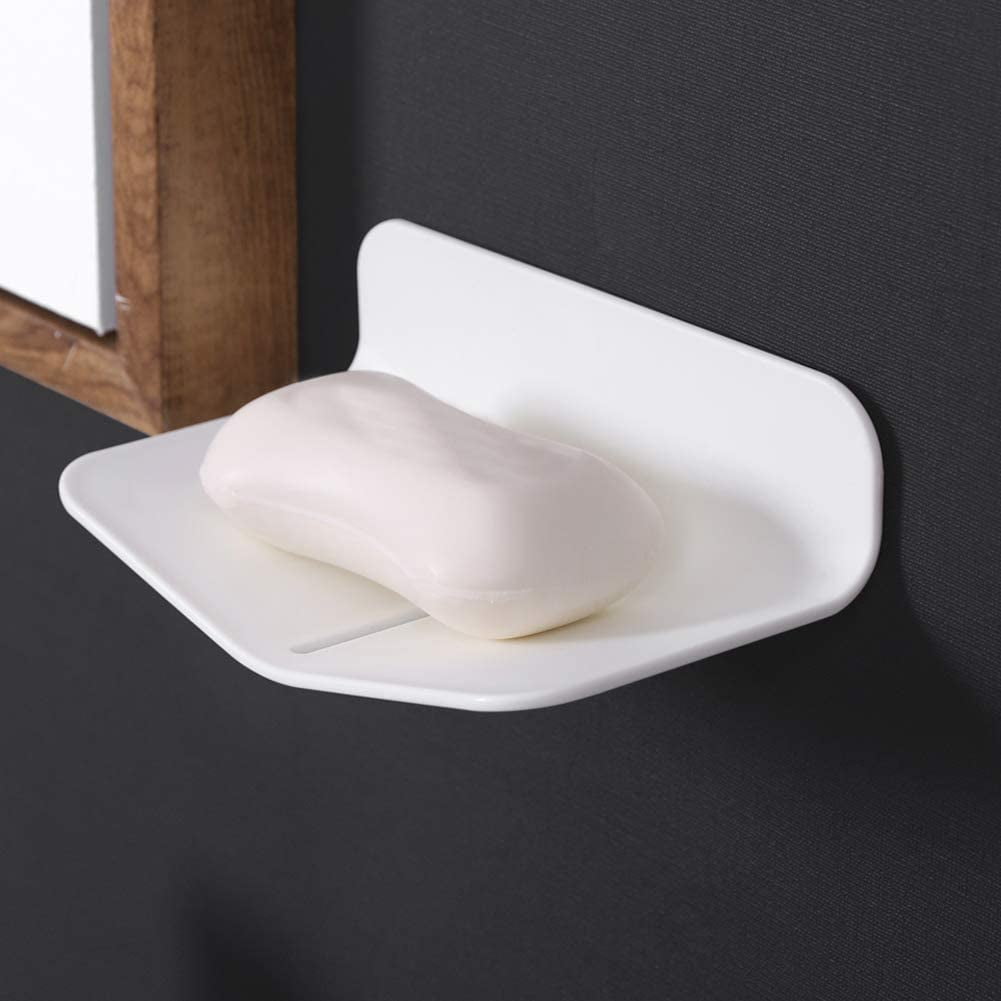 1 Piece Rubber Soap Dish No Drilling Self-Draining Soap Disc For ...
