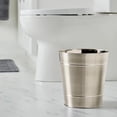 2 Gal Stainless Steel Bathroom Wastebasket – Durable, Rust-Resistant ...