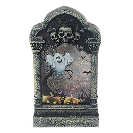 Halloween Tombstone Light Multipurpose Skull Head Easy to Use Tombstone ...