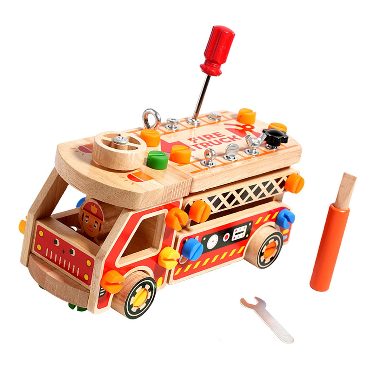 Click here for Yinanstore Wooden Take Apart Fire Truck Toy Sensor... prices