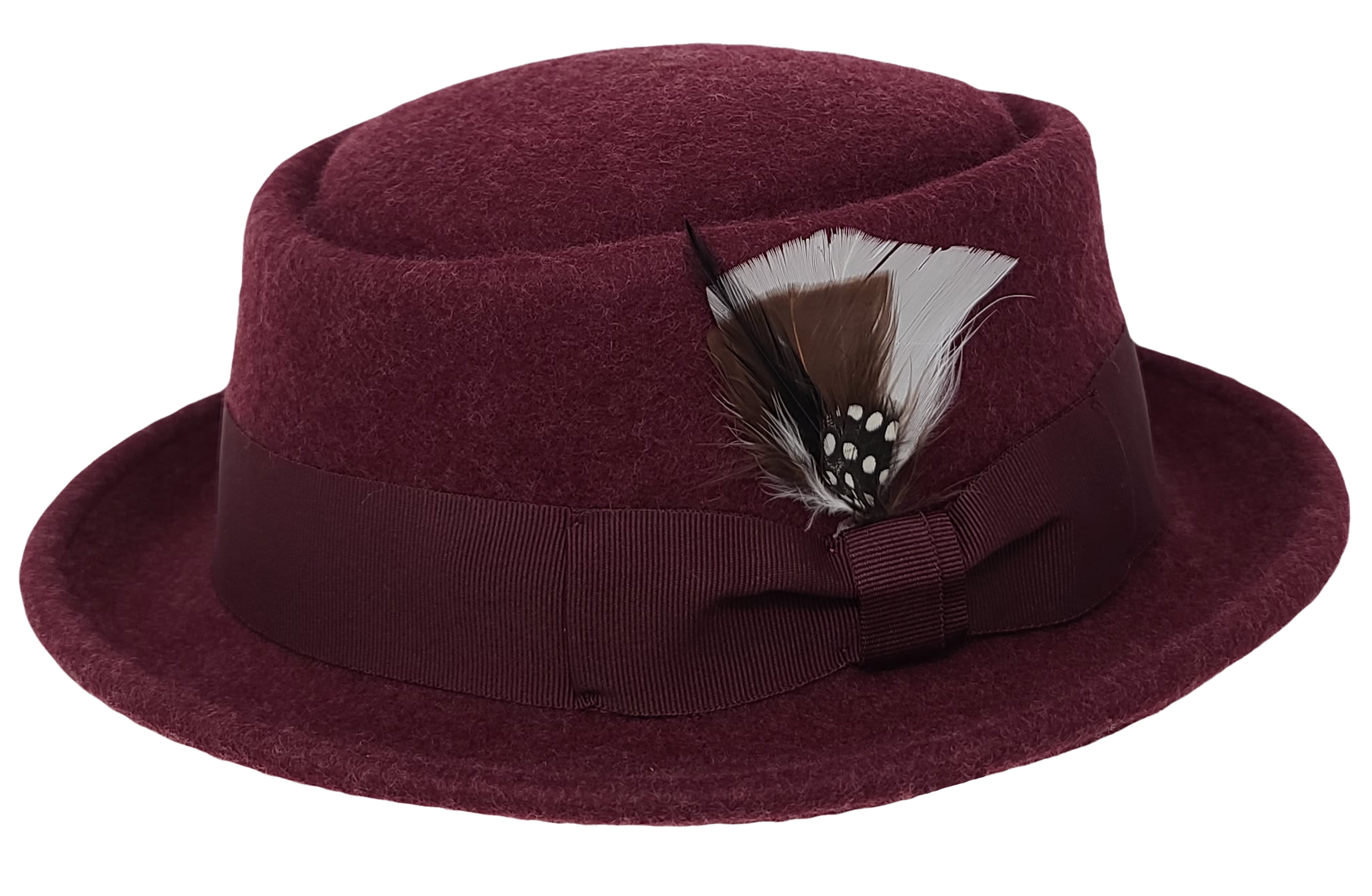 Different Touch Men Women Crushable Wool Felt Pork Pie Fedora Hats with ...
