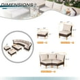 Sophia & William 9 Piece Outdoor Wicker Patio Conversation Sofa Set ...