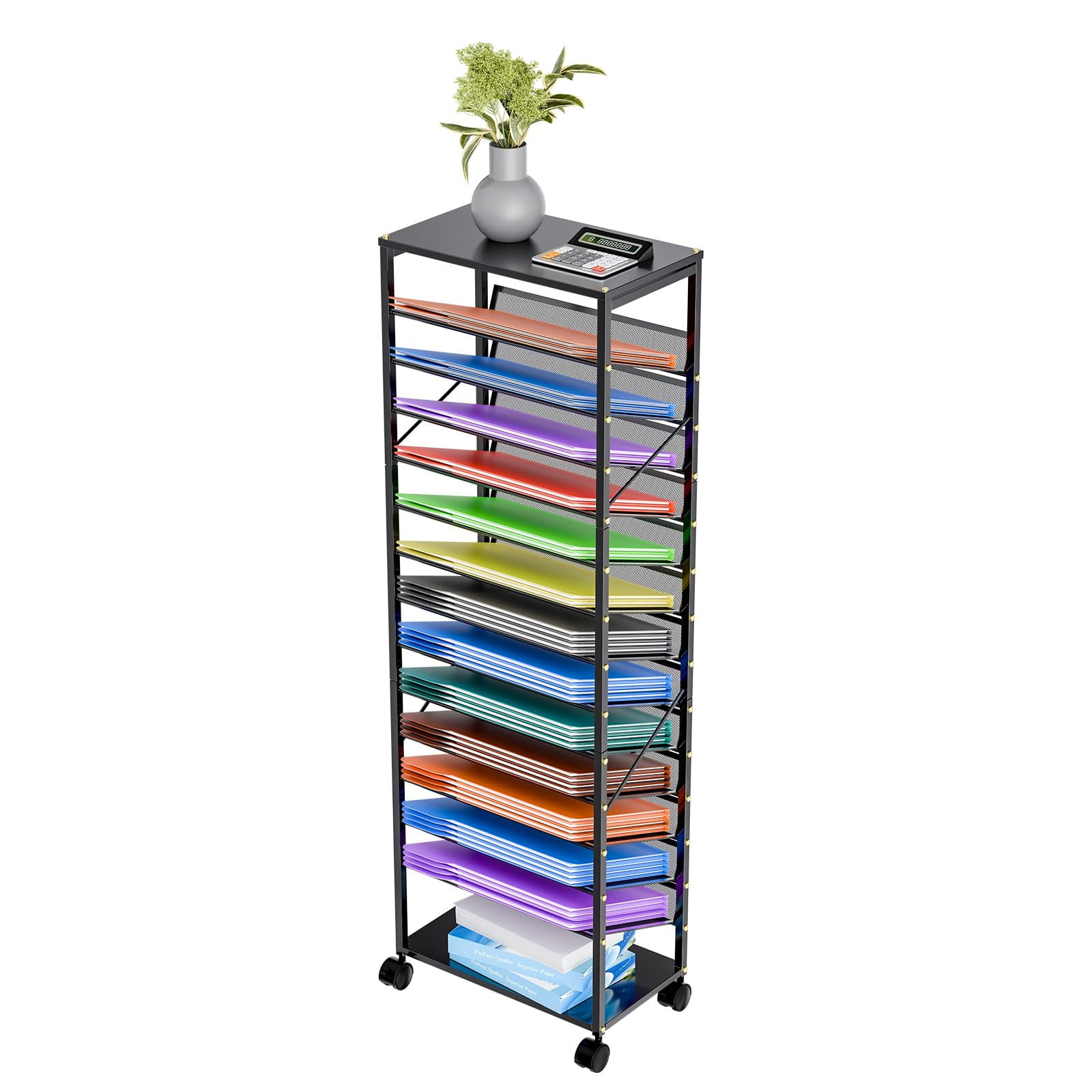 Click here for Jczshr 15 Tier Rolling File Cart: A Sturdy & Durab... prices