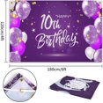 6x4ft Happy 10th Birthday Banner Backdrop - 10 Years Old Birthday ...
