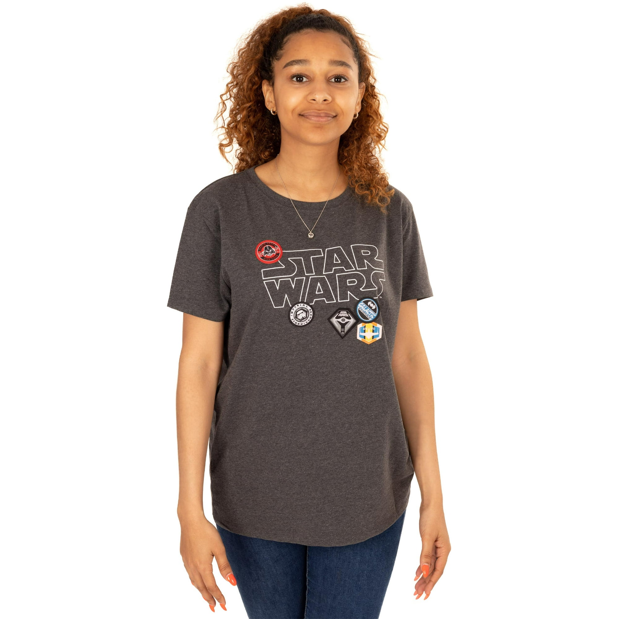 Click here for Star Wars Womens Grey Short Sleeved T-Shirt prices