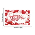 Goowood Happy Valentines Day Backdrop Banner Red Heart Polyester ...