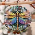 HELLOYOUNG Hanging Dragonfly Wind Chime 2D Kinetic Metal Art Outdoor ...